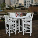 Amish Made Outdoor Wood and Poly Pub Tables from DutchCrafters Amish